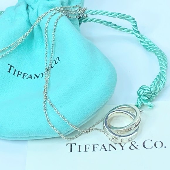 Jewelry | Tiffany Co 1837 Ss Interlocking Circle Necklace Wpouch 16 45g Jr7977 | Poshmark
